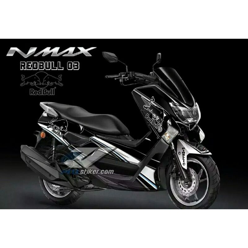 Jual stiker motor yamaha nmax motif Red bull silver motif simpel stiker ...