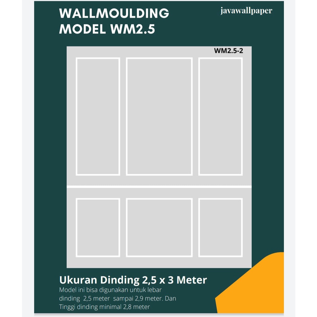 Jual Wallmoulding Set WM2,5-2 | Lebar Dinding 2.5 - 2,9 Meter | Lis ...