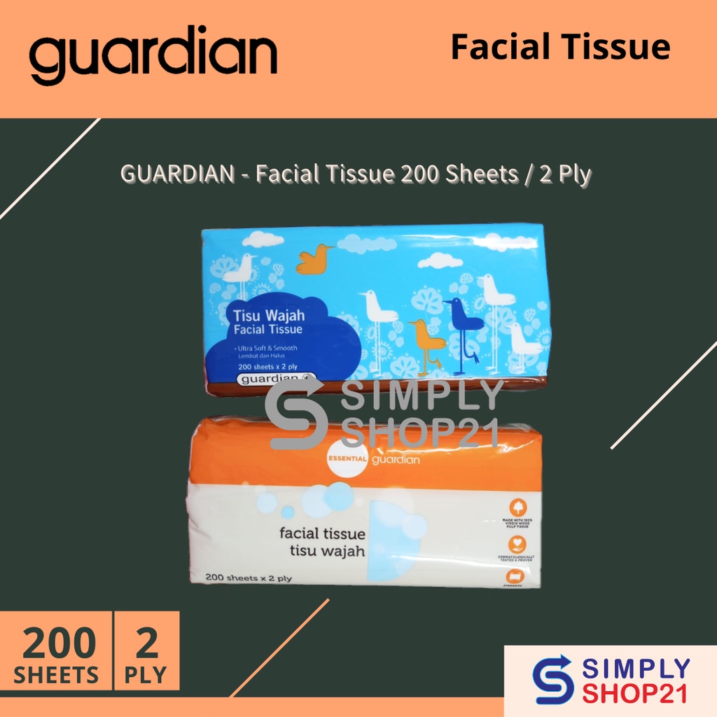 Jual Tisu Tissue GUARDIAN 200 Sheets / 2 Ply Facial Tissue | Shopee Indonesia