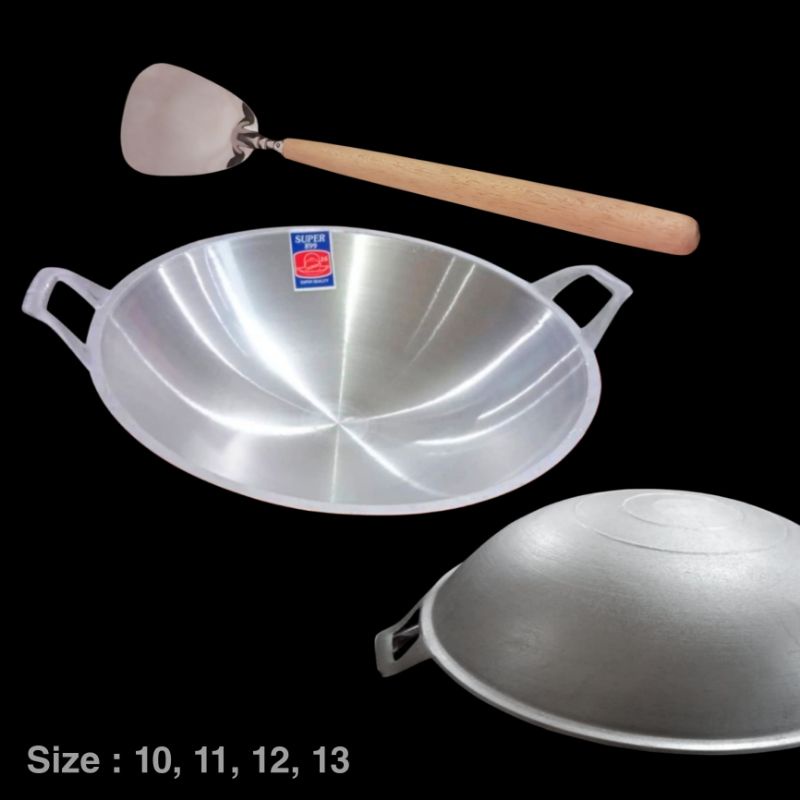 Jual Wajan / Kuali Penggorengan Kualitas Super + Spatula | Shopee Indonesia