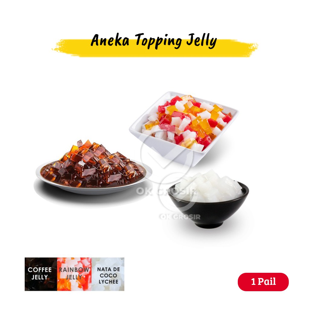 Jual Rainbow / Coffee / Nata de Coco Jelly / Topping Chatime (1 Pail 3 ...