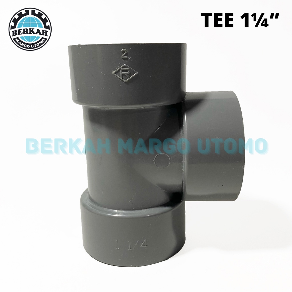 Jual Fitting Tee Polos / Sambungan T Cabang Pipa PVC 1 1/4 inch ...