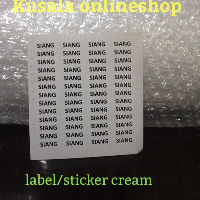 Jual Label siang/sticker siang/label tulisan siang/label kosmetik ...