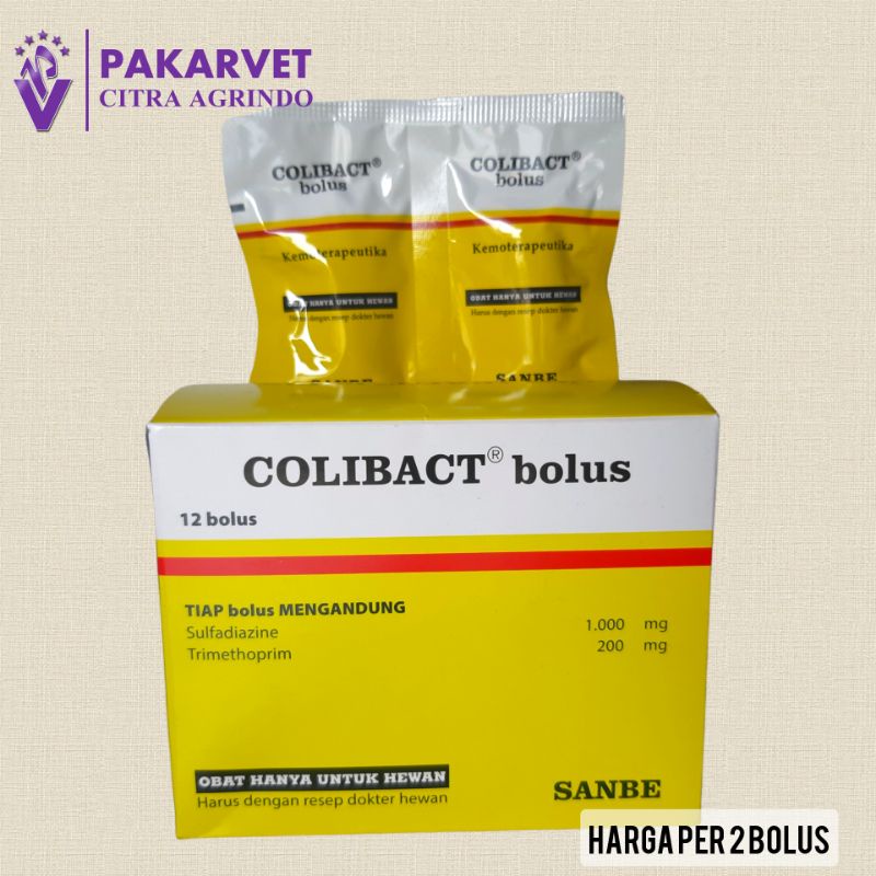 Jual COLIBACT BOLUS SANBE untuk diare, abortus, retensi. Harga per 2 ...