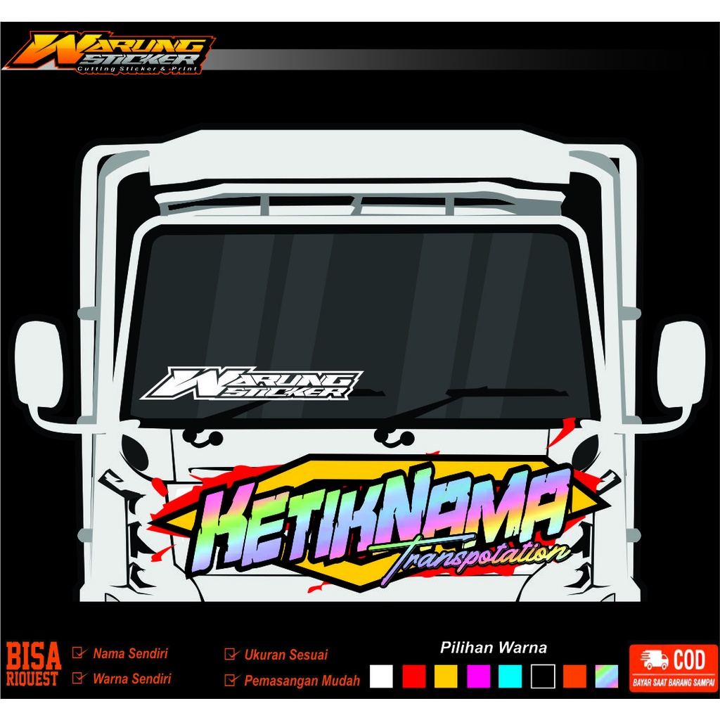 Jual STICKER TRUK CUSTOM BAHAN HOLOGRAM MURAH DAN BERKUALITAS | Shopee ...