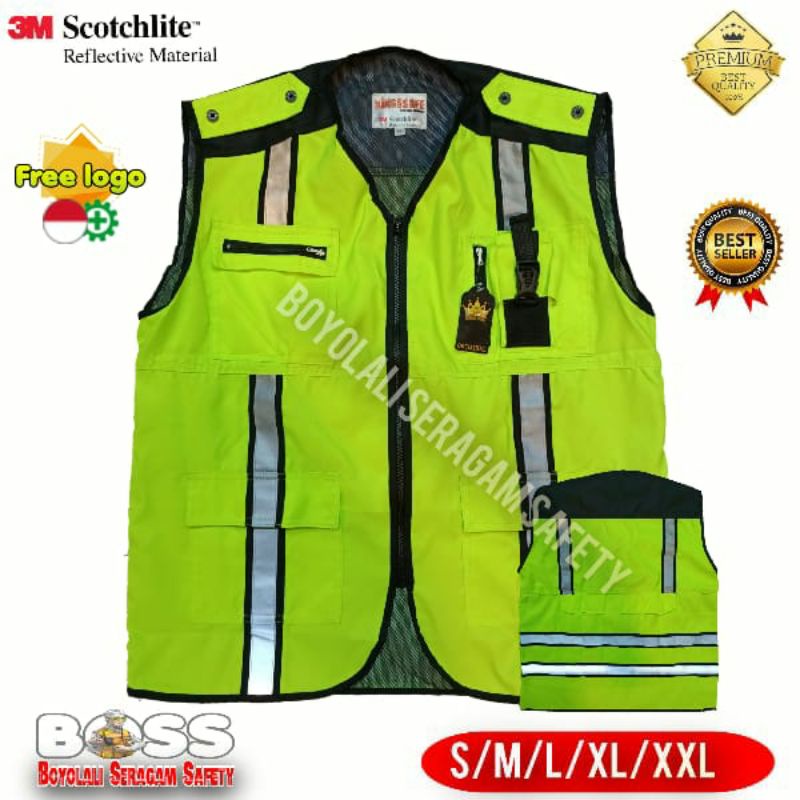 Jual ROMPI SAFETY VEST HSE STABILLO HITAM-ROMPI JAPAN DRILL 3M | Shopee ...