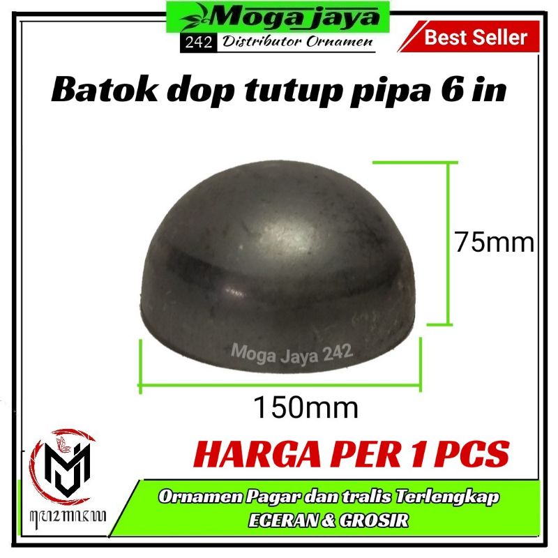 Jual batok dop tutup pipa besi 6in | Shopee Indonesia