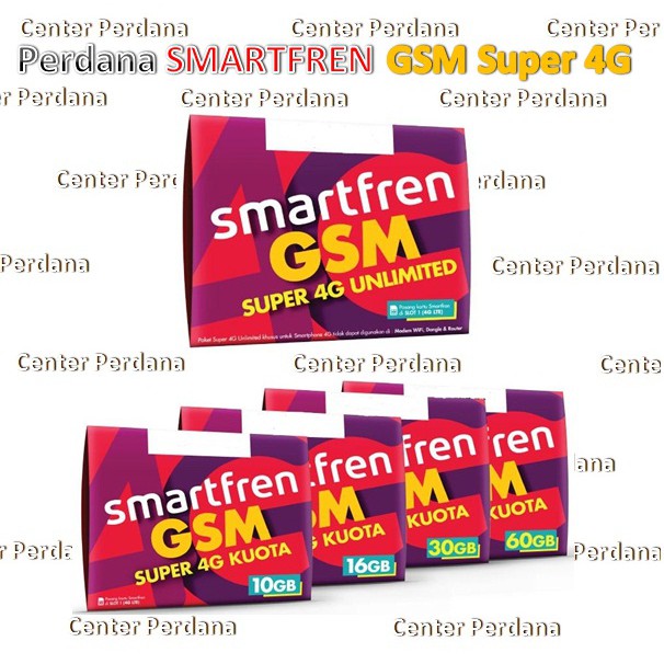 Jual Kartu Perdana Smartfren GSM Super 4G Kuota 10 GB - 16 GB - 30 GB ...