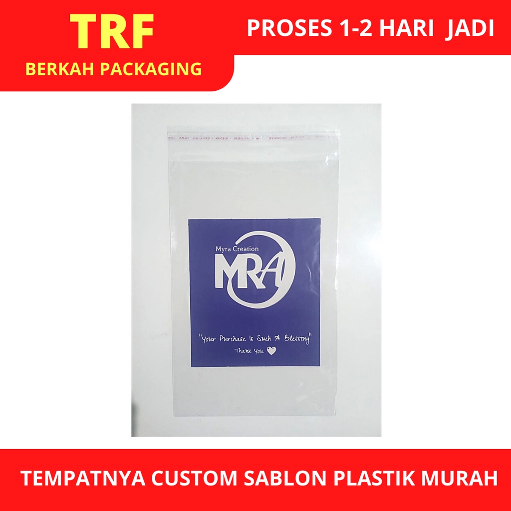 Jual PLASTIK OPP 28 x 35 ISI 100 BISA CUSTOM DESAIN - TRF PACKAGING ...