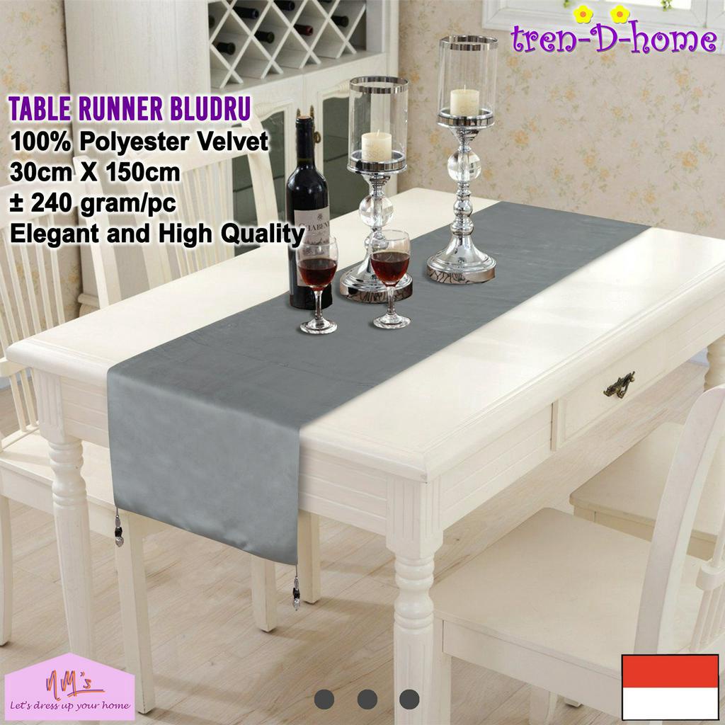 Jual Tren-D-home Taplak beludru bludru meja makan ruang tamu table ...