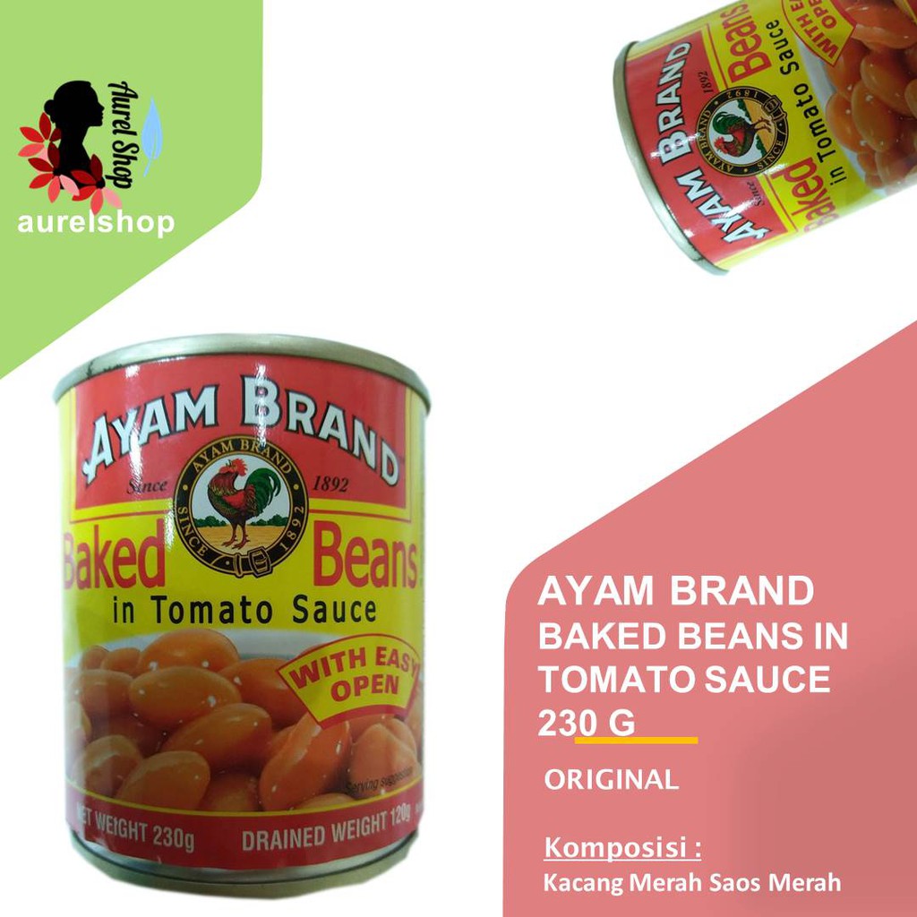 Jual AYAM BRAND Kacang Merah dalam Saos Tomat kemasan Kaleng 220 gram ...