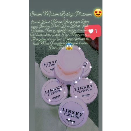 Jual LINSKY PLATINUM MALAM ORIGINAL 3 X LEBIH CEPAT MEMUTIHKAN WAJAH ...