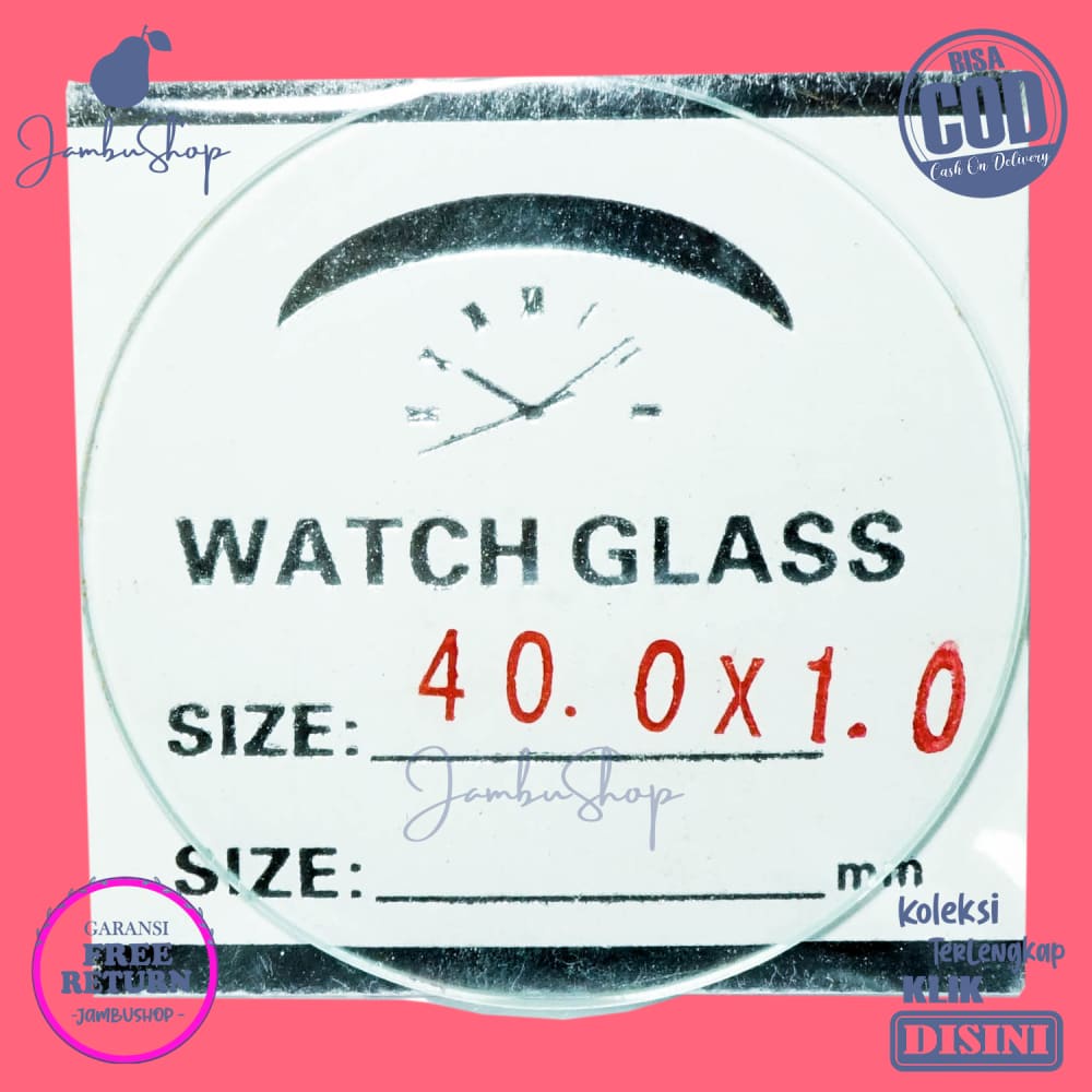 Jual Kaca Jam Kaca Bahan Aksesoris Jam Bagus PNC-400 Bulat Cembung 4 cm ...