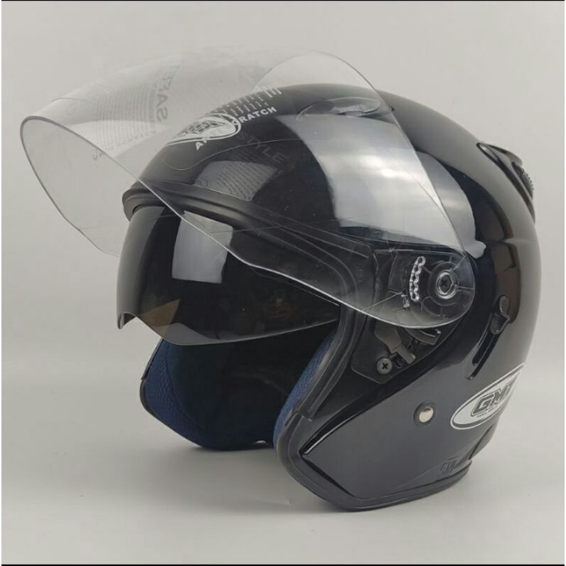 Jual Helm Sepeda Motor Half Face Double Visor GMT Original/Helm Pria ...