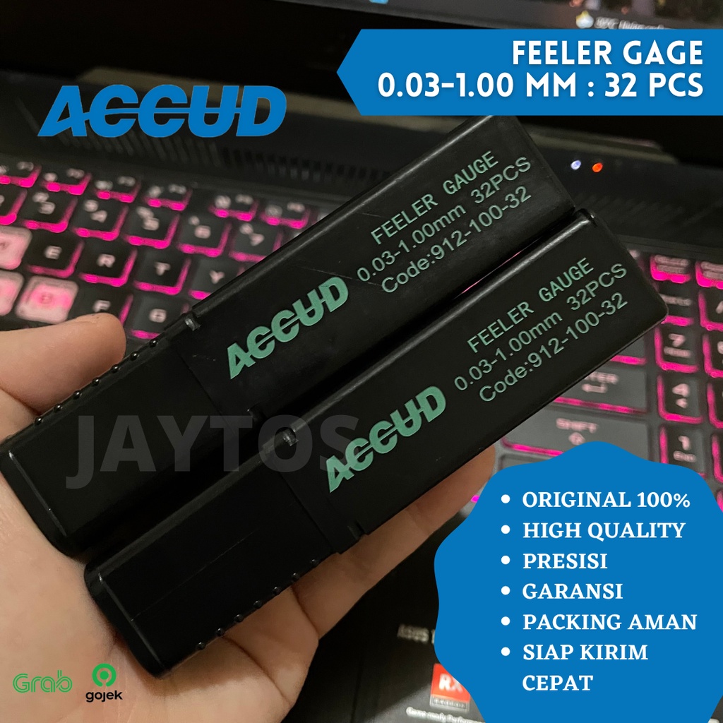 Jual PROMO ACCUD FEELER GAGE / FEELER GAUGE / ALAT UKUR GAP 32 ORIGINAL AUSTRIA | Shopee Indonesia