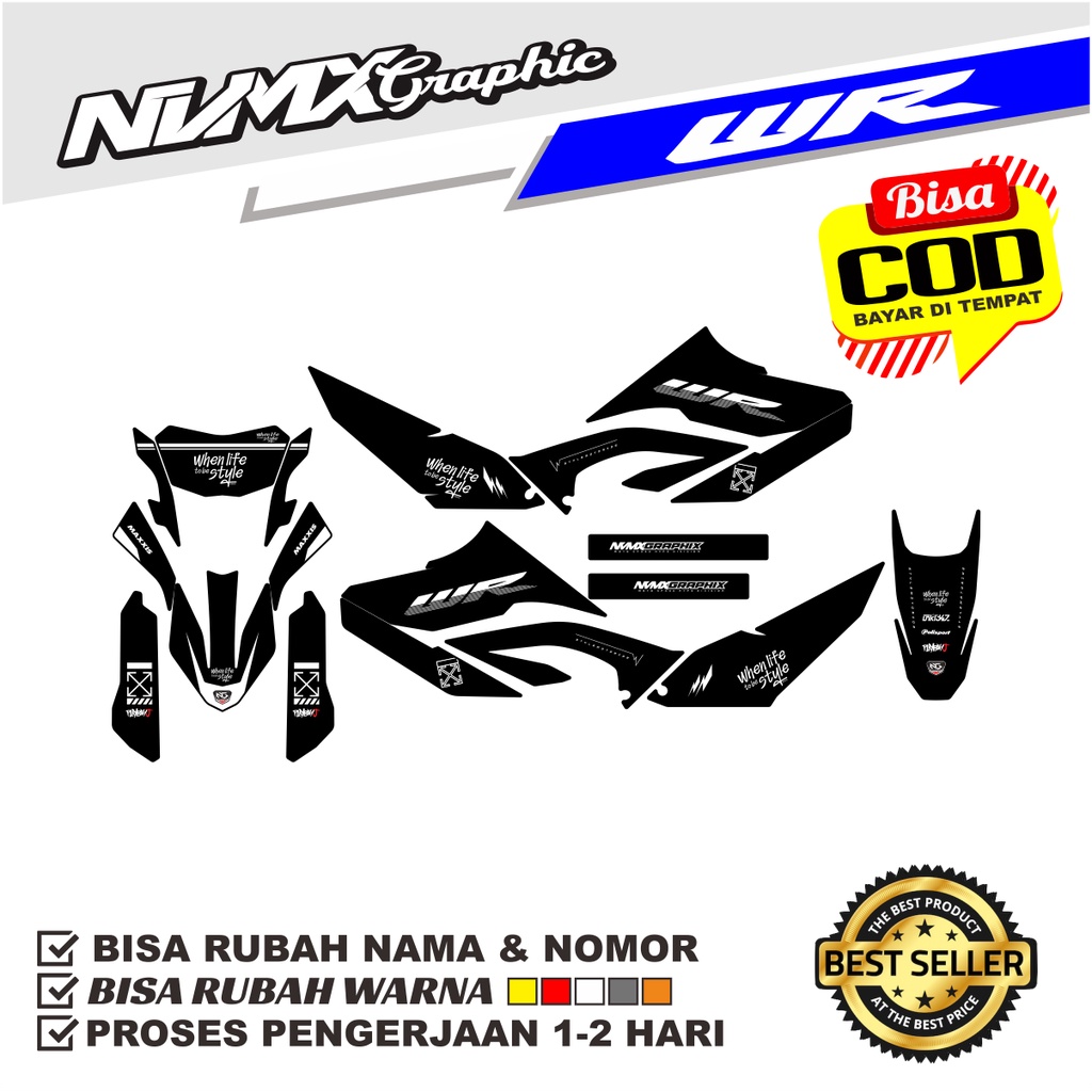 Jual DECAL STIKER YAMAHA WR 155R SUPERMOTO SIMPLE DESIGN | Shopee Indonesia