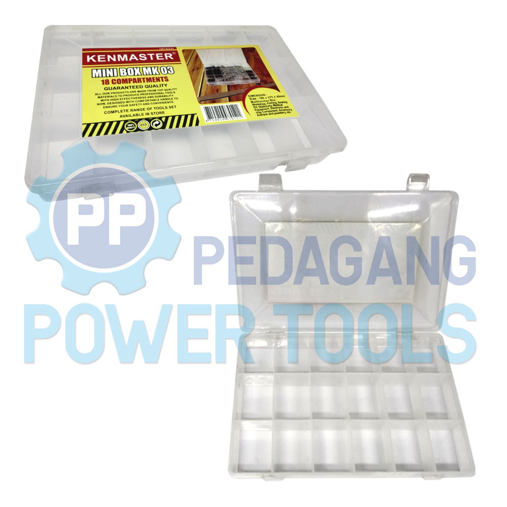 Jual KENMASTER MK 03 - MINI TOOL BOX PLASTIK 18 SLOT KOTAK KOMPONEN ...