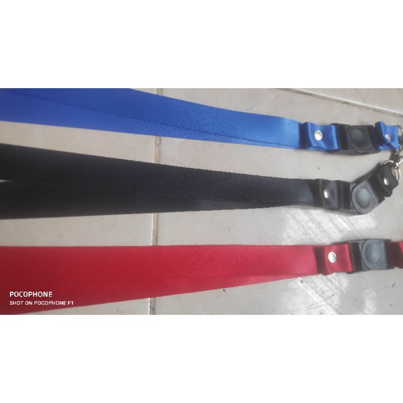 Jual tali lanyard id card 2 cm polos bahan tisu | Shopee Indonesia