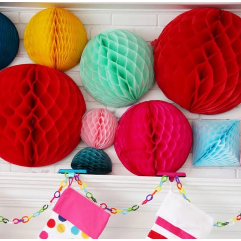 Jual Dekorasi Party Kertas Model Lampion / Dekoratif Kertas Lampion ...