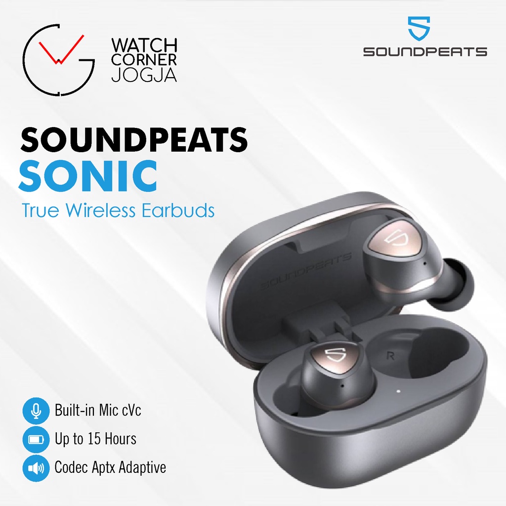 Jual SoundPEATS Sonic TWS APTX Adaptive True Wireless Bluetooth Earbuds ...