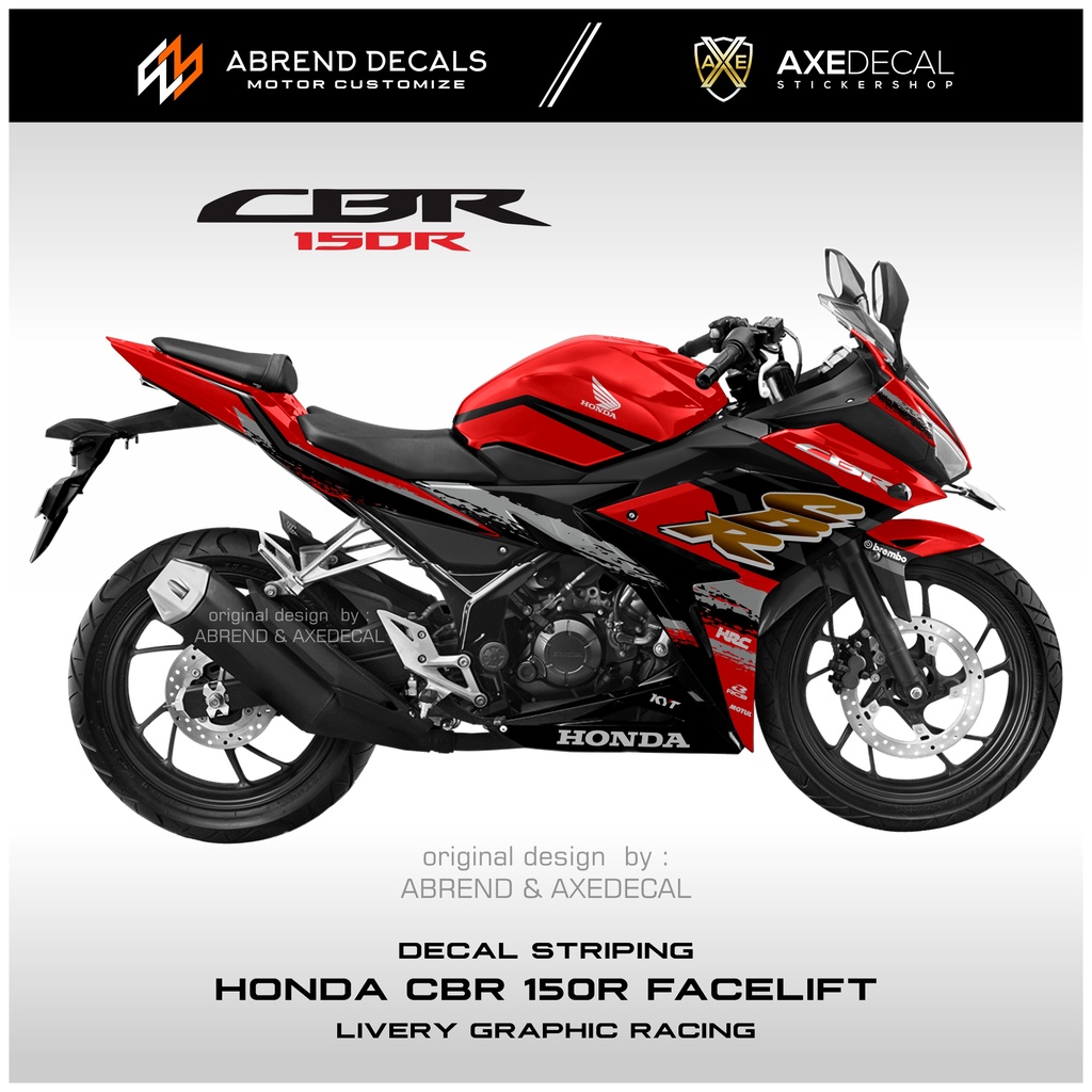 Jual Striping CBR 150 R Facelift Graphic Custom / Stiker Motor Honda ...