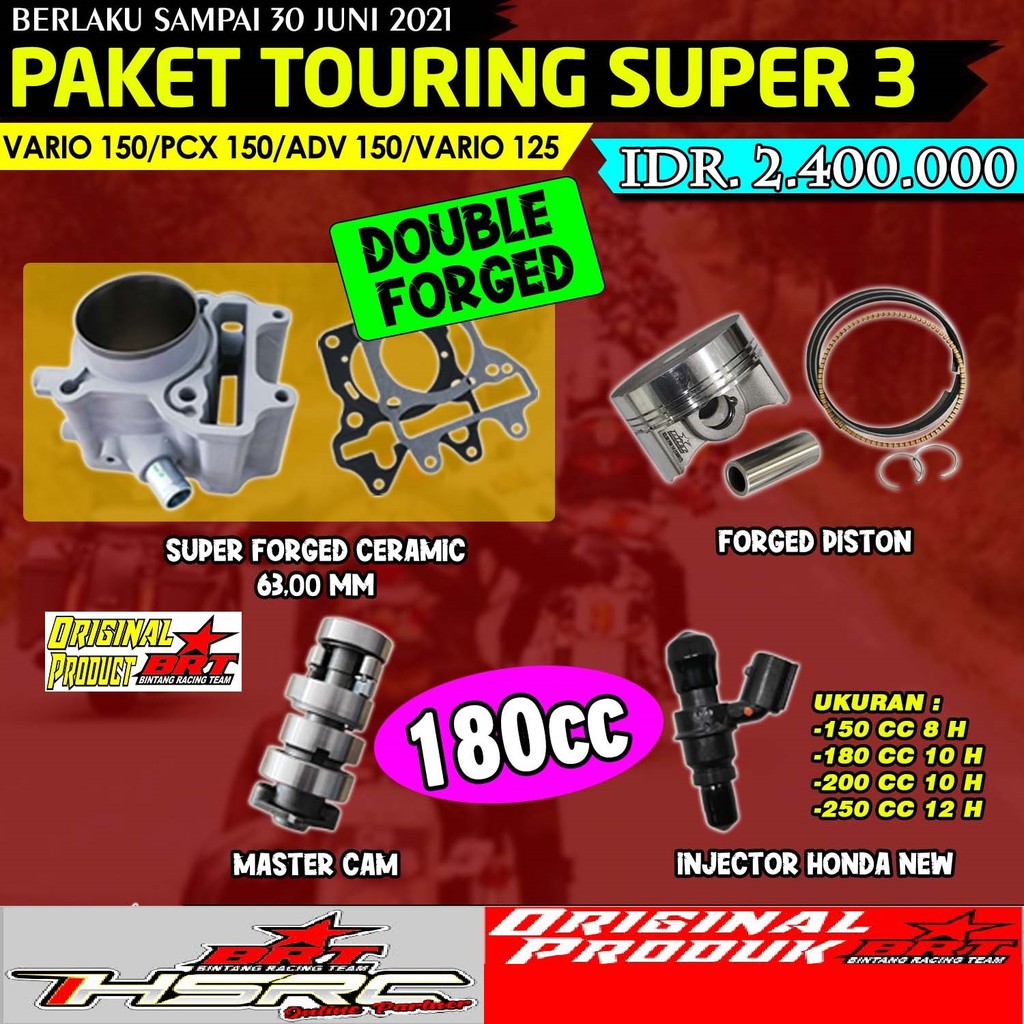 Jual PAKET BORE UP RACING BRT HONDA VARIO 150 PCX ADV Lokal Injeksi ...