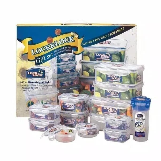 Jual Lock&Lock Big Gift Set 13 in 1 / Lock n Lock / LocknLock / Lock ...