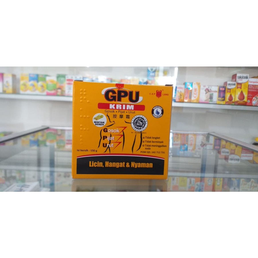 Jual GPU Minyak Urut - Obat Gosok GPU Krim Original 150g | Shopee Indonesia
