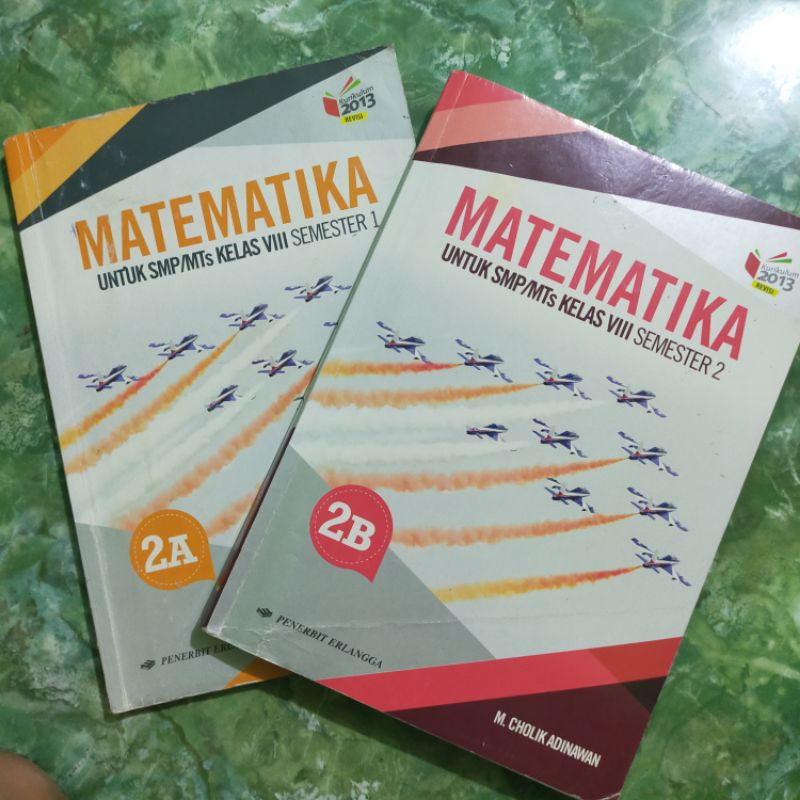 Jual Paket 2 Buku bekas Matematika untuk SMP/MTs kelas VIII Jilid 2a dan 2b revisi by erlangga ...