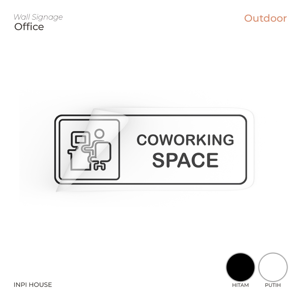 Jual stiker area pegawai - coworking space area sticker - stiker ...