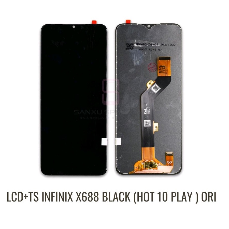 Jual LCD TOUCHSCREEN INFINIX X688 BLACK / HOT 10 PLAY ORI | Shopee ...