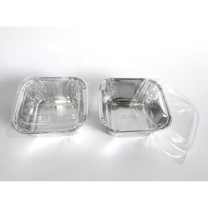 Jual OX-100 ALUMUNIUM TRAY FOIL ALUMINIUM TEMPAT KUE DENGAN PENUTUP MIKA | Shopee Indonesia
