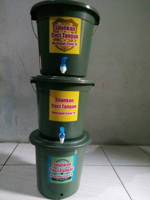 Jual Ember cuci tangan + kran & tutup 20 liter | Shopee Indonesia