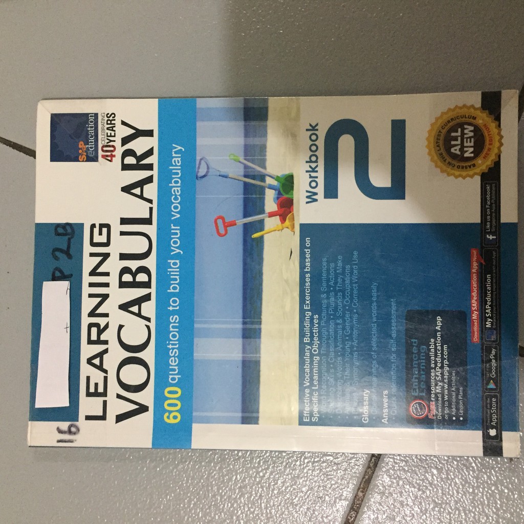 Jual SAP Education Learning Vocabulary Workbook 2 English | Shopee ...