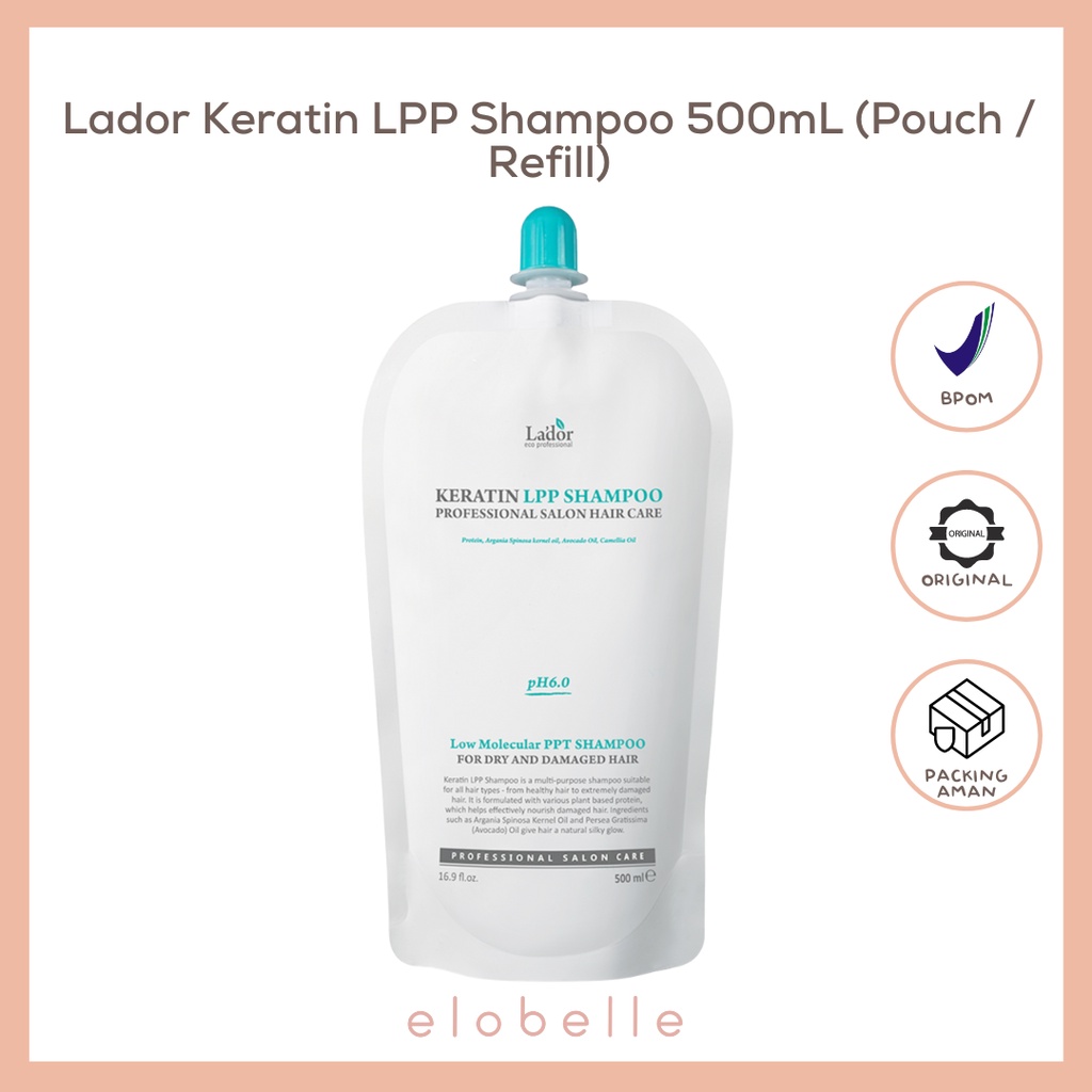 Jual Lador Keratin LPP Shampoo 500mL Keratin Treatment Series / Lador Keratin LPP Shampoo Refill ...