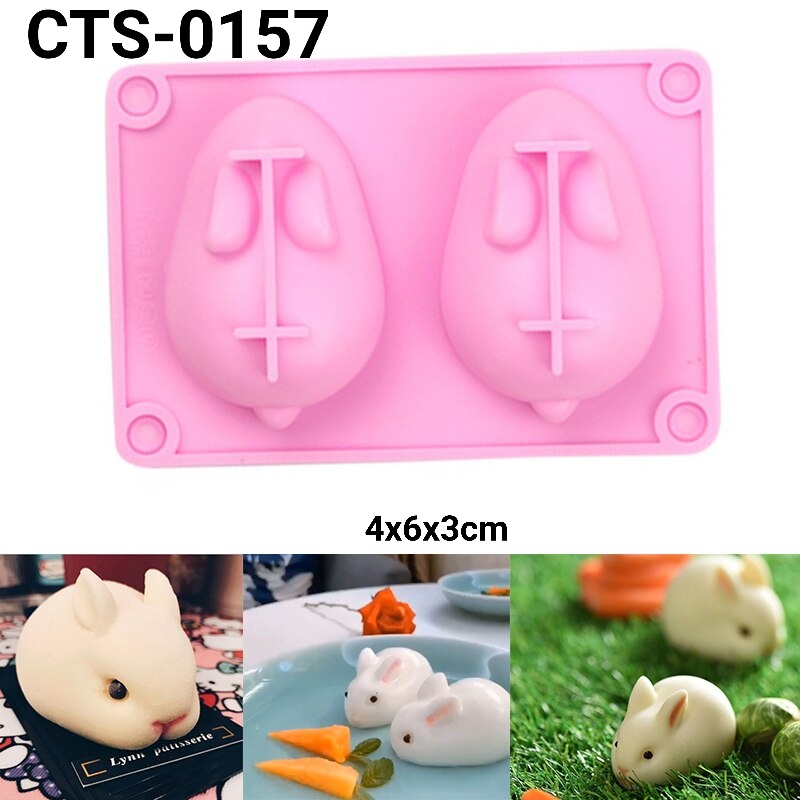 Jual CTS-0157 Cetakan silikon pudding coklat fondant bunny kelinci ...
