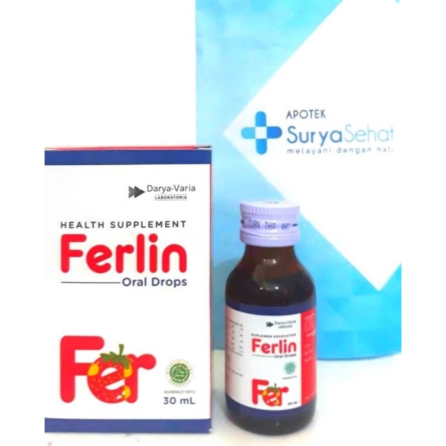 Jual Ferlin Drop 30ml - Suplemen Zat Besi dan Vitamin Bayi 6bulan - 2th ...