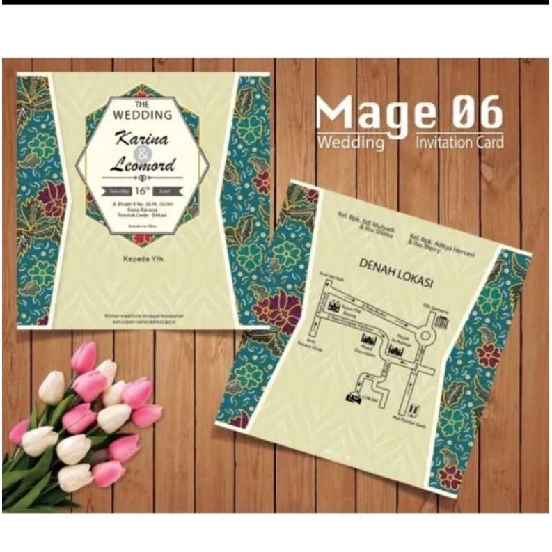 Jual Blangko Undangan Mage 06 Undangan Nikah Ultah Khitan | Shopee ...