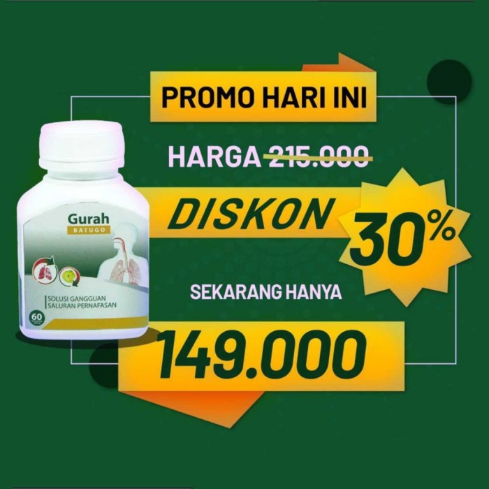 Jual herbal Gurah pernafasan gurah hidung Gurah BATUGO 100% Herbal ...