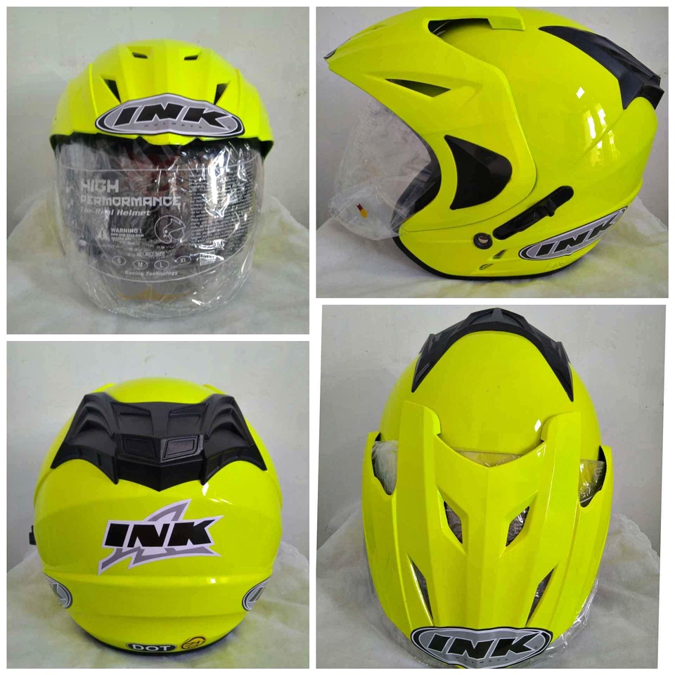 Jual HELM SNI JP8 DOUBLE VISOR / 2 KACA KUNING STABILO (FREE BOX ...