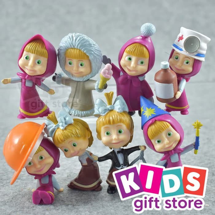 Jual Masha and The Bear figure set 8pcs Mainan Figur | Shopee Indonesia