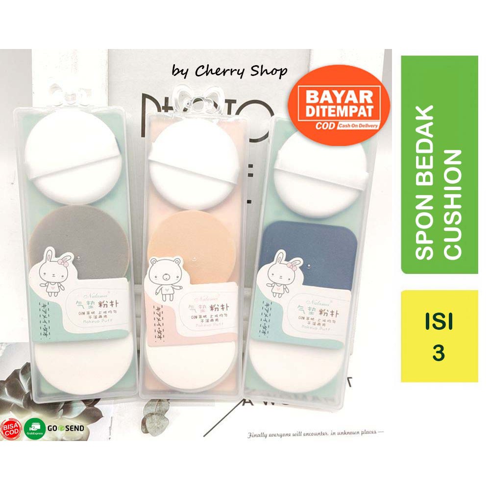 Jual [3 PCS] [KUALITAS BAGUS] SPON SPONGE BEDAK CUSHION MIKA 3IN1 ISI 3 ...