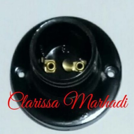 Jual Fitting BROCO 210L-50 Fitting Lampu Tempel / Plafon / Bulat Hitam ...