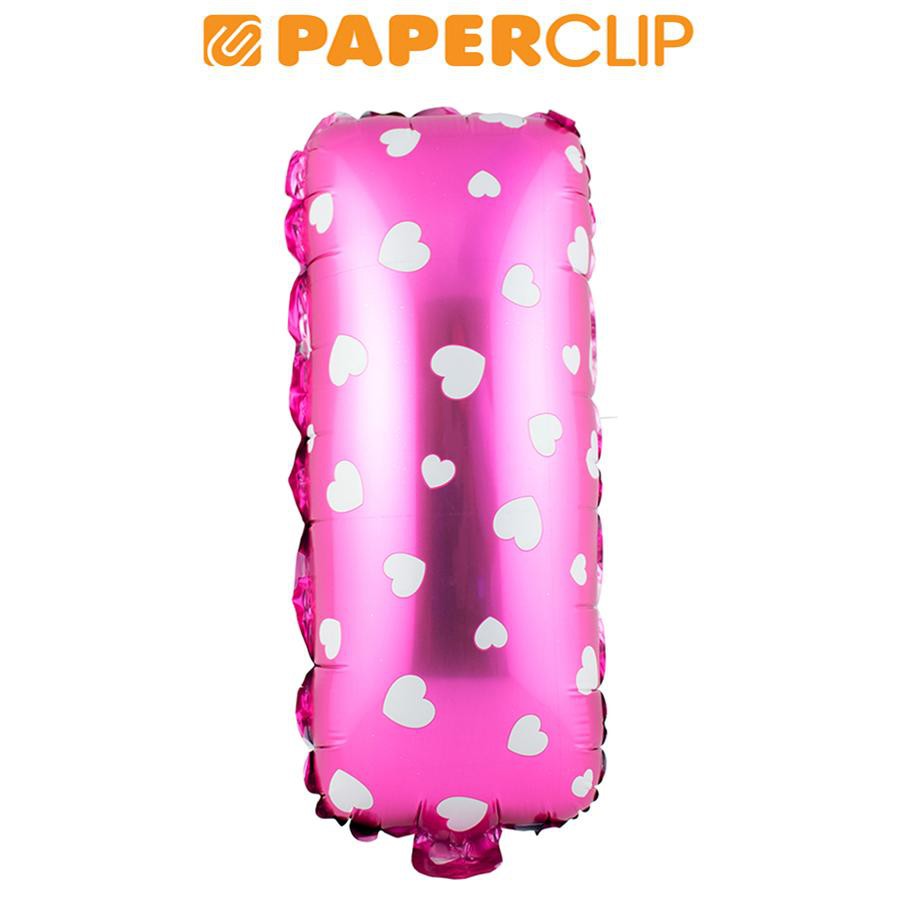 Jual BALON HURUF I PINK MOTIF SMALL | Shopee Indonesia