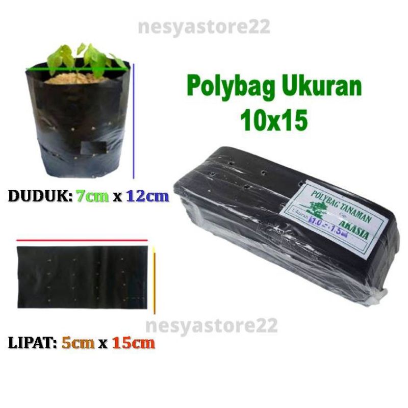 Jual Polybag Polibag Polibek 1kg Ukuran 10x10 10x12 10x15 12x12 12x15 ...