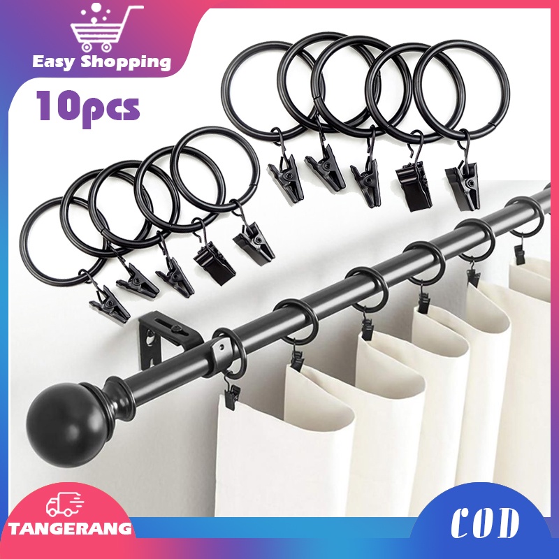 Jual 10pcs Pengait Gorden 38cm Pengait Hordeng Jendela Cincin Rel ...