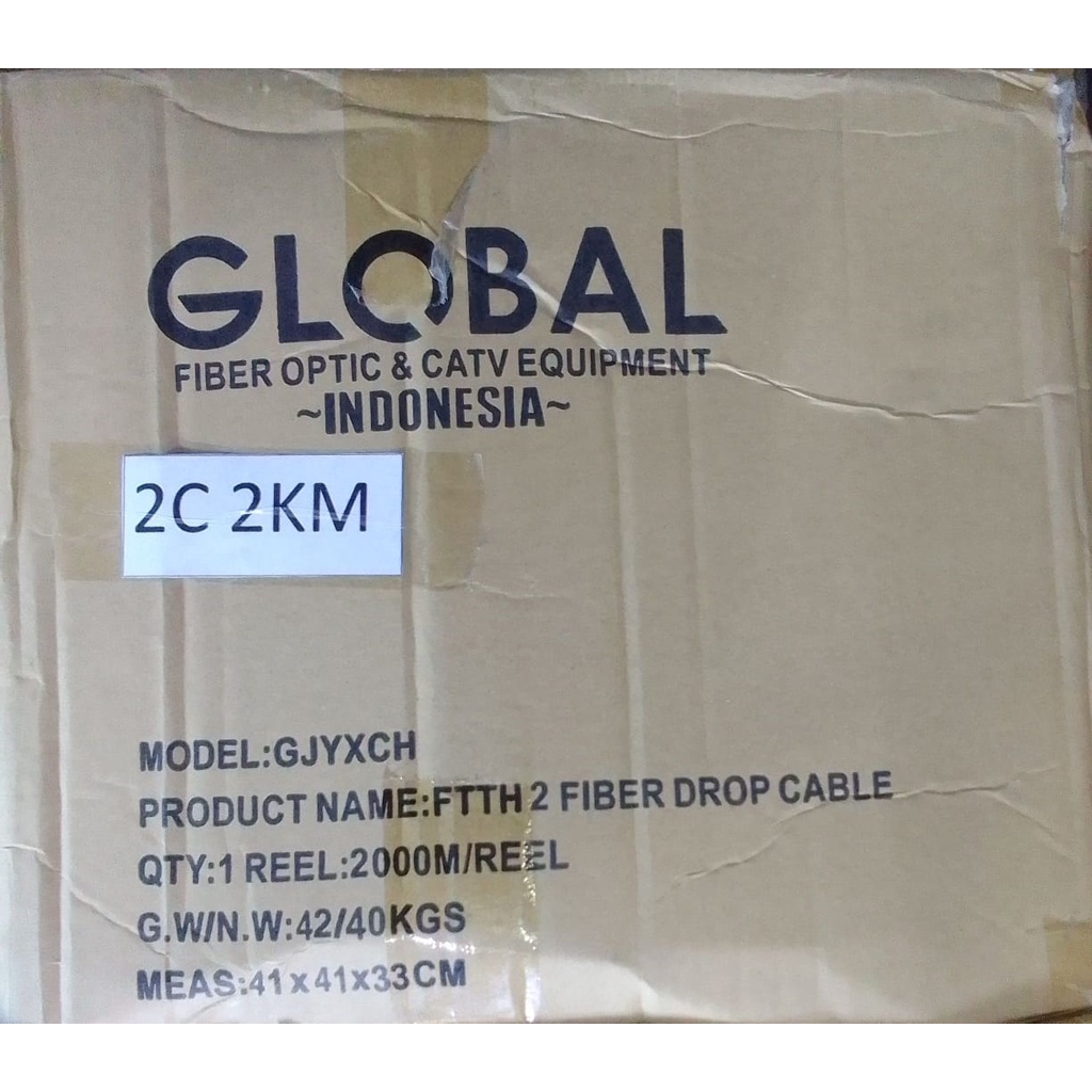 Jual KABEL FIBER OPTIK GLOBAL 2 CORE 3 SELING 2.000 meter /2 KM | Shopee Indonesia