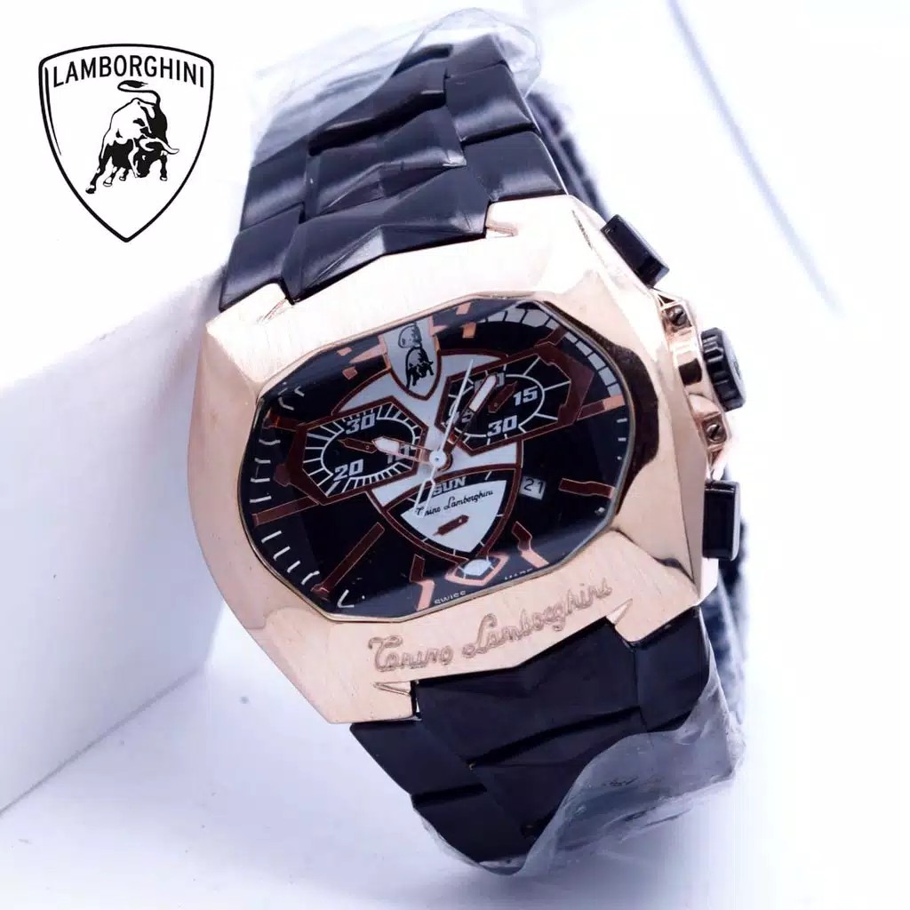 Jual >Jam Sporty ) Jam Tangan Pria / Lamborgini HC2130 + Box Exclusive ...