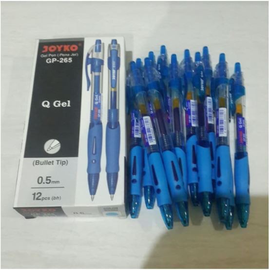 Jual Pulpen / Pen Gel Joyko ( GP-265 ) Q Gel Warna Biru | Shopee Indonesia