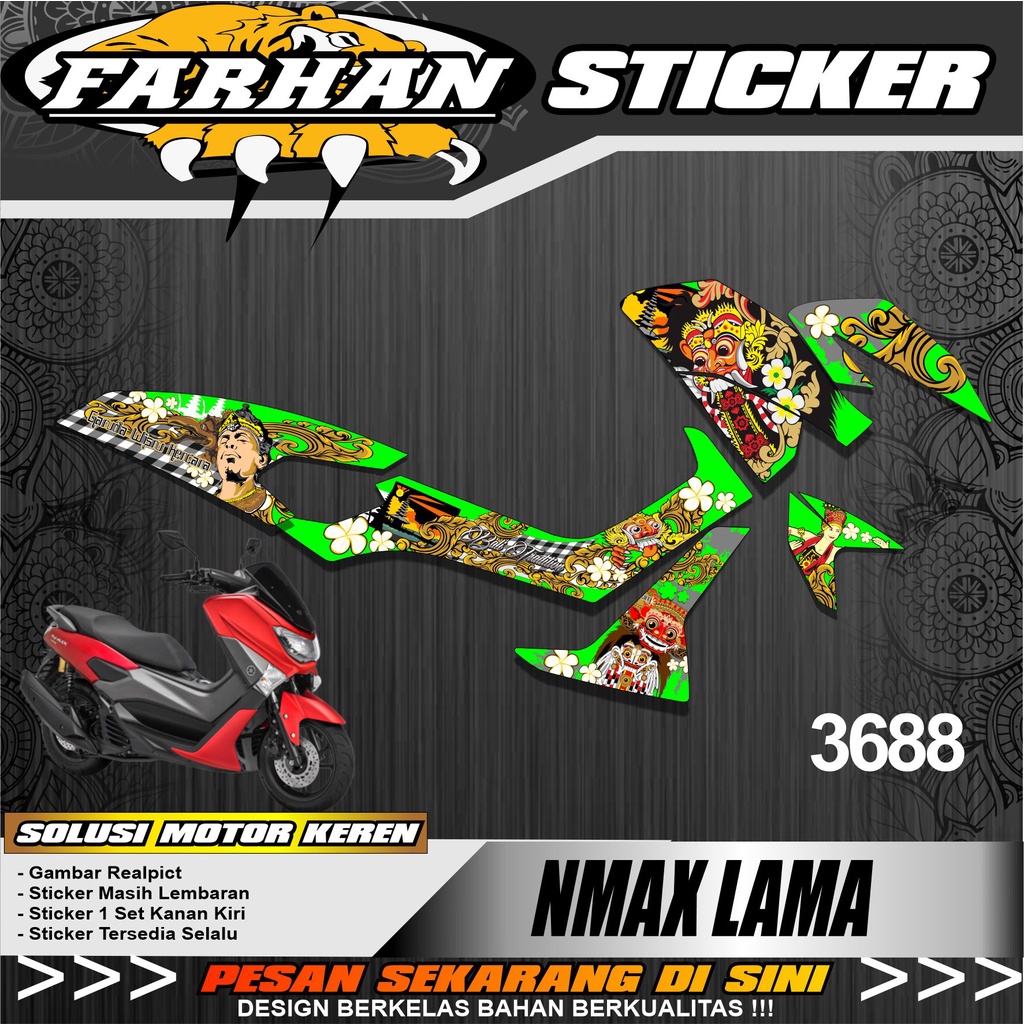 Jual f3688 Striping sticker Motor Yamaha Nmax Lama Semifull Variasi lis ...